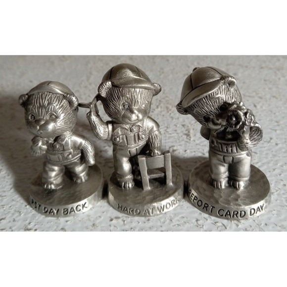 Avon | Art | Set Of 3 Pewter Avon Miniatures 983 1984 | Poshmark